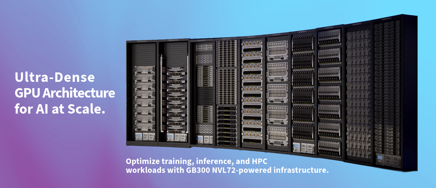 NVIDIA GB300 NVL72 AI Supercomputer Rack | Rack-Scale GPU Server Solution